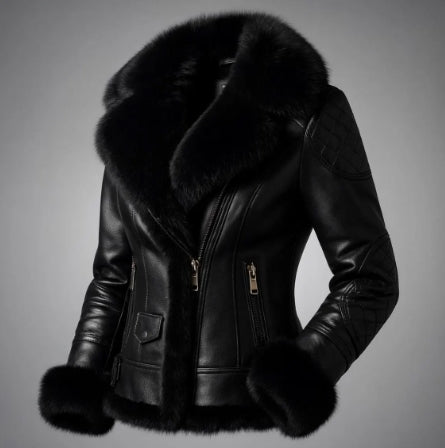 Women Dark Brown Leather Jacket – americanjackethub